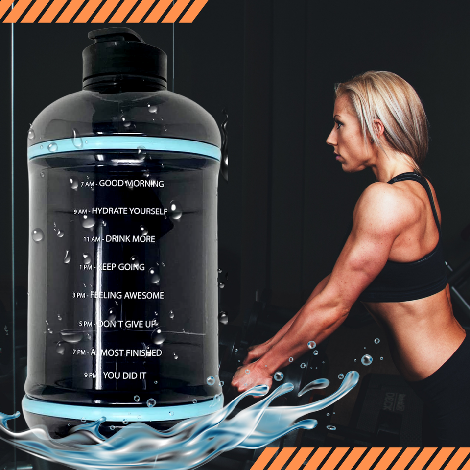 2.2L Gym Water Bottle BPA Free Large Sport Training Camping Drink ...