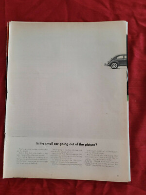 Vintage 1965 Original Magazine Ad VW Volkswagen Small Car Out Of The ...