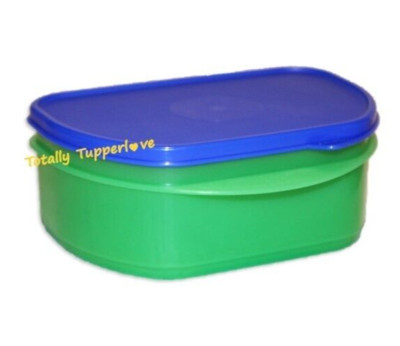Tupperware Half Stack Keeper Fridge Stackables 2.5 Cup Deli Blue Green ...