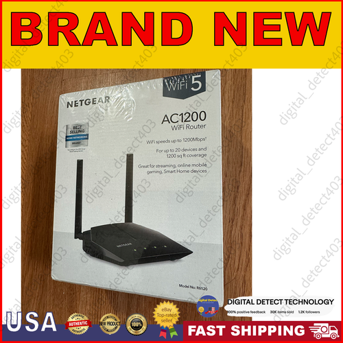 Netgear R6120 Wireless WiFi 5 Router Dual Band Internet USB Black ...