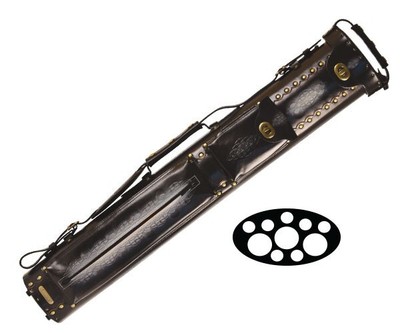Instroke IST37 Tooled 3x7 Leather Pool Cue Case - Black | eBay