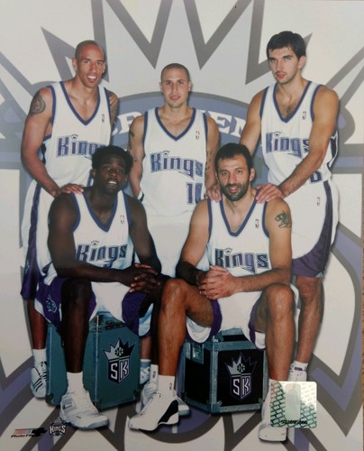 2002 SACRAMENTO KINGS 8X10 PHOTO Divac BIBBY Stojakovic CHRISTIE Webber ...