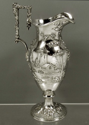 Kirk Sterling Silver Pitcher c1920 CASTLE PATTERN | eBay