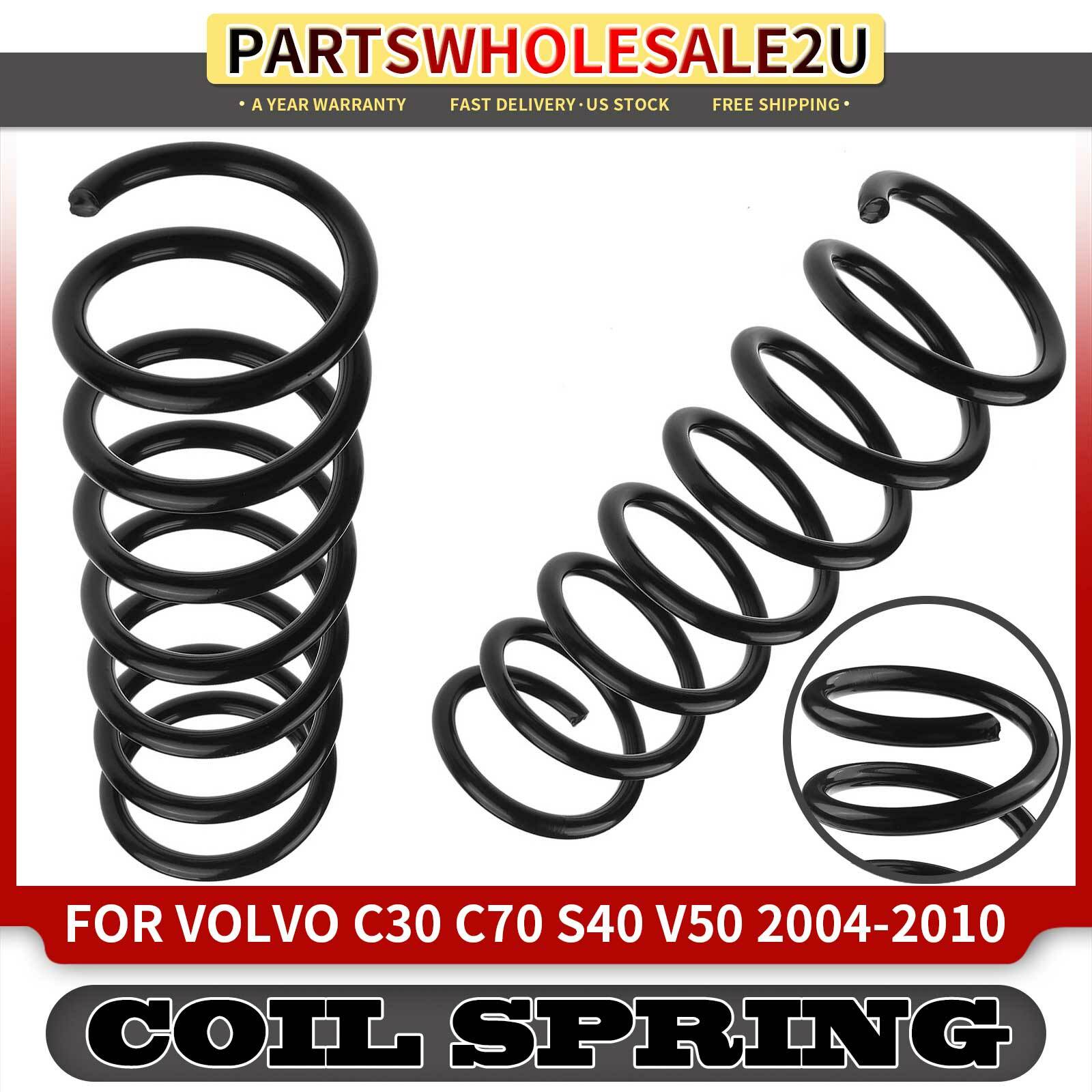 2x Rear Side Coil Spring w/o Leveling Control for Volvo S40 2004-2011 2 ...