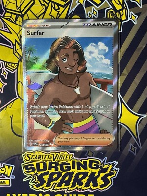 Pokemon Surging Sparks SV08 Surfer - 235/191 UR Ultra Rare NM | eBay