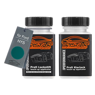 Autolack Lackstift Set für Ford NYS Blaugrün Basislack Klarlack je 50ml ...