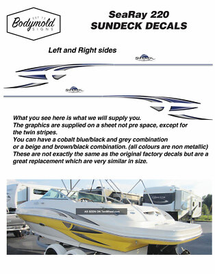 SeaRay 220 SUNDECK Decal/Graphics | eBay Australia