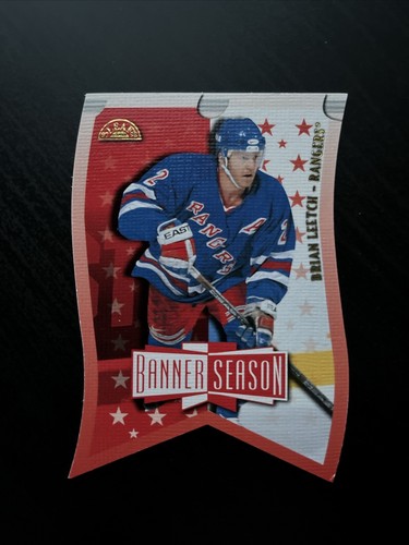 1997-98 Leaf Banner Season /3500 Brian Leetch #17 New York Rangers HOF ...