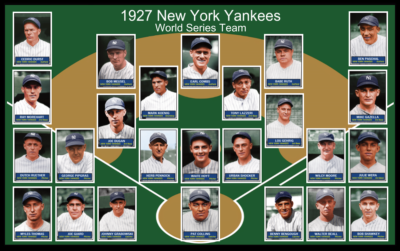 1927 NEW YORK YANKEES Team Photo POSTER Babe Ruth Lou Gehrig Murderers ...