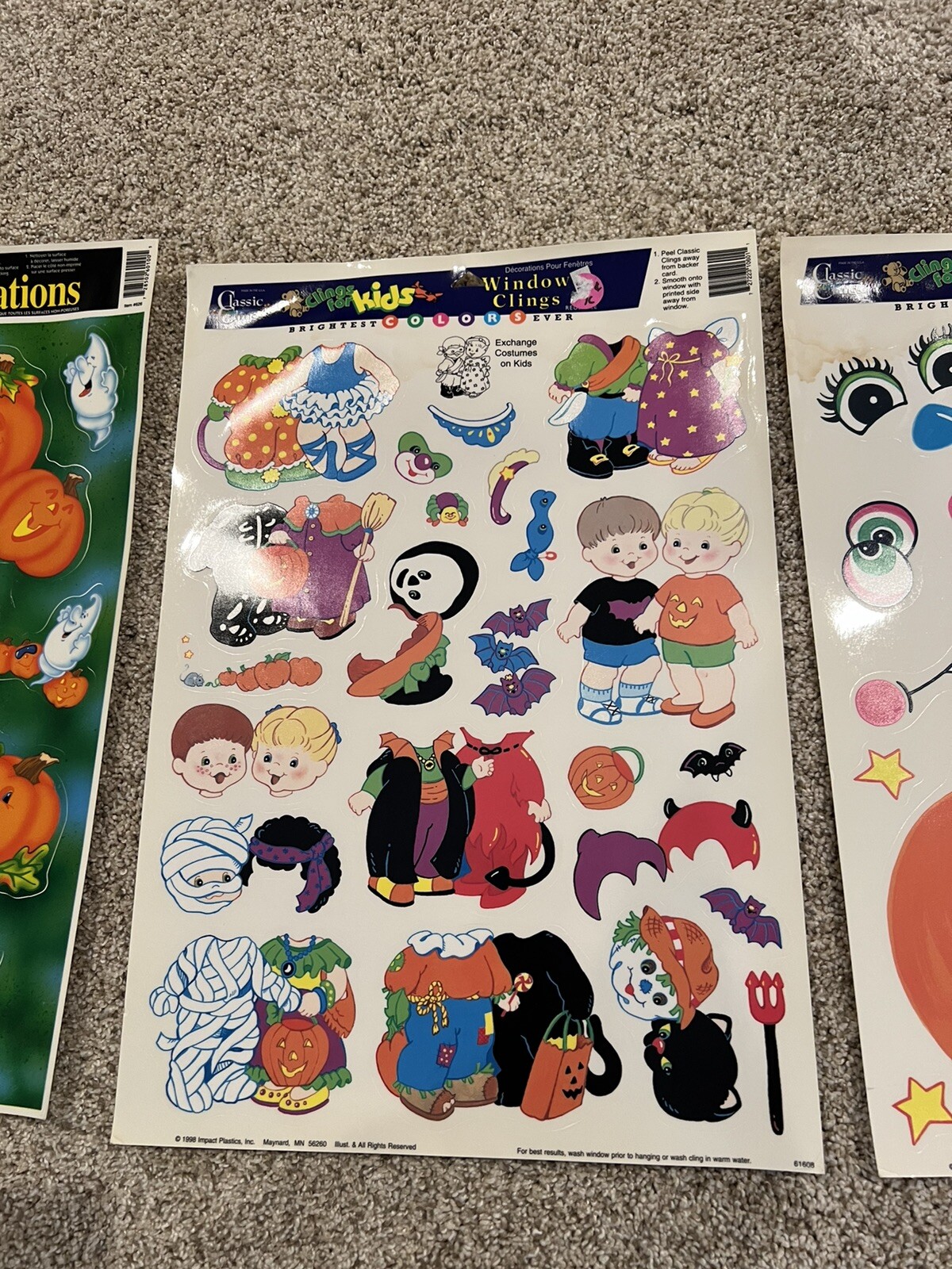 3 VINTAGE Clings Window Decorations Halloween (Classic Clings) | eBay