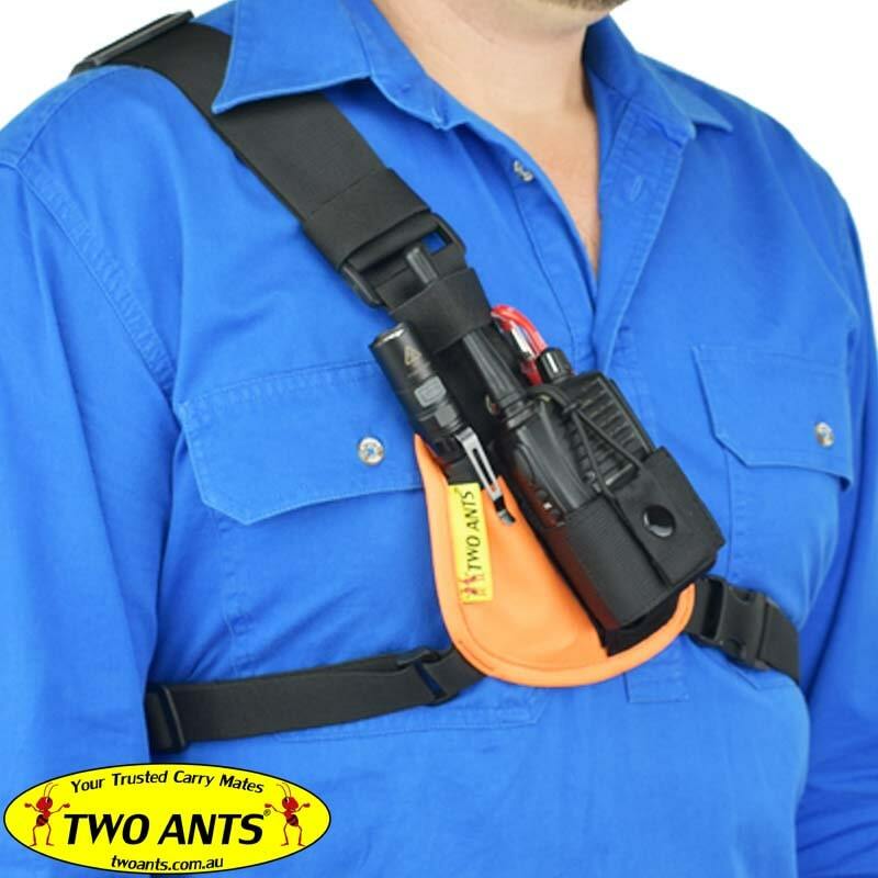 Radio Holster Chest Harness UHF Phone Right - Orange - Two Ants Worker ...