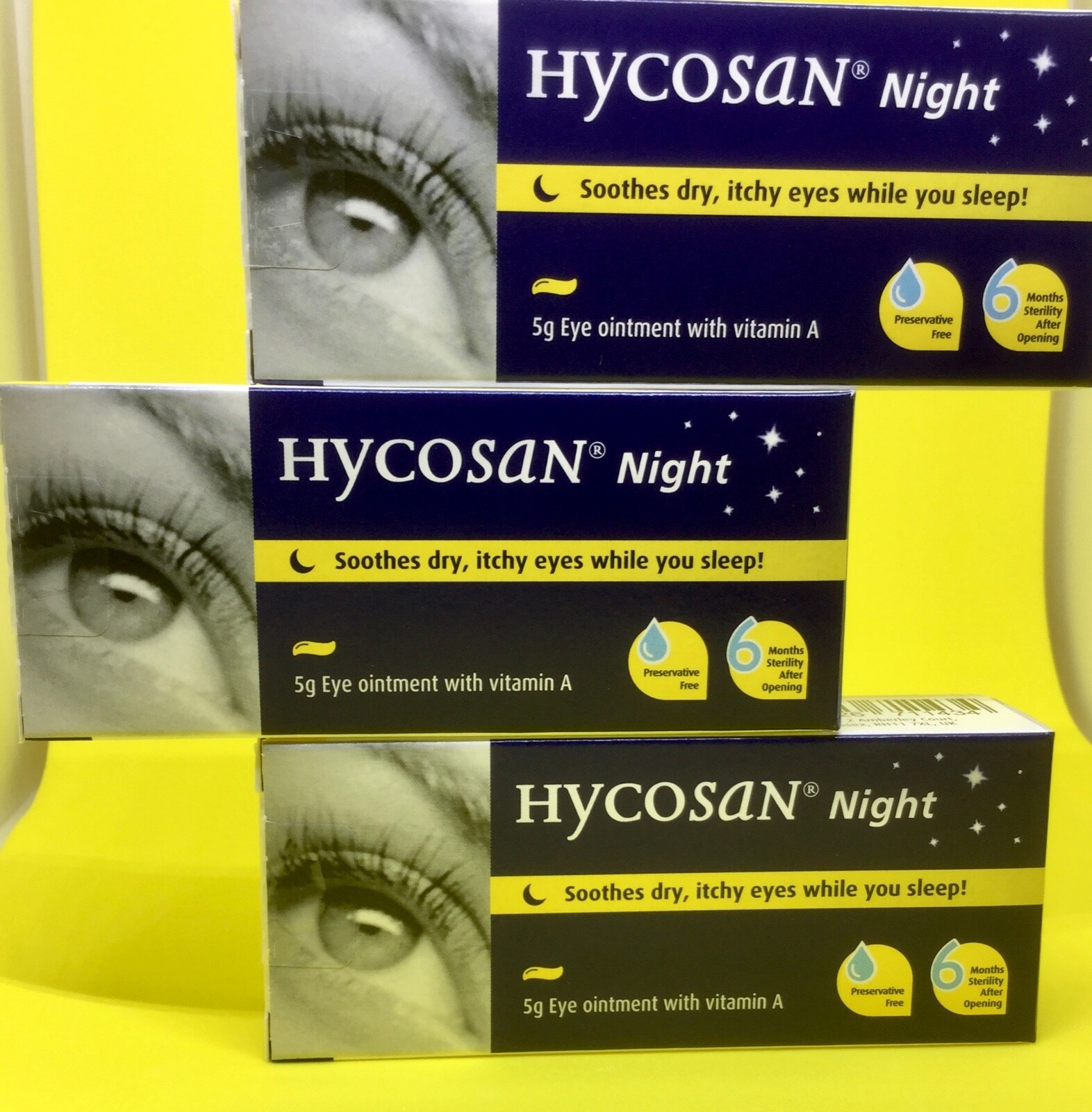 3x Hycosan Night Hylo Night Vitamin A Eye Ointment Preservative Free 5g ...