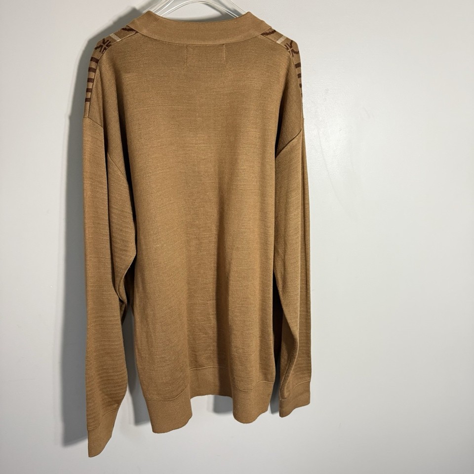 Prestige Original Designer Logo Polo Sweater Mens 2XL Brown | eBay