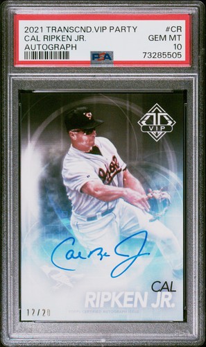 Cal Ripken Jr. 2021 Topps Transcendent VIP Party Autographs 12/20 PSA ...