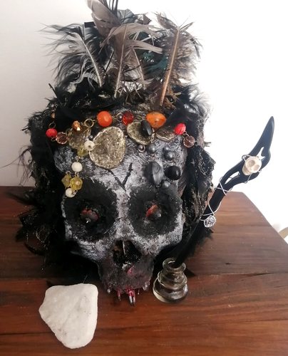 Papa Legba Voodoo Doll Ritual Skull (No tariffs On USA Orders To Pay ...