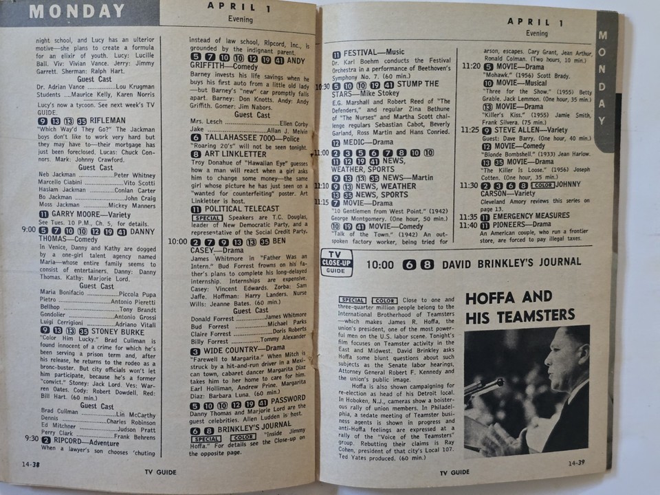 1963 TV GUIDE Magazine March 30 BONANZA #522 Western Cast CARTWRIGHT ...