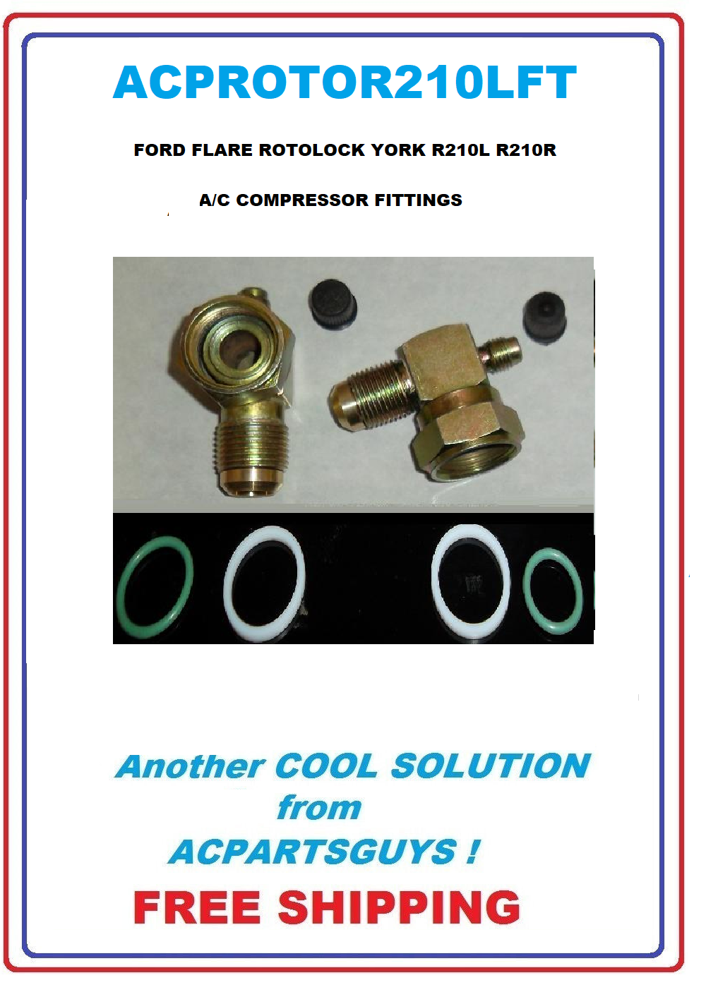 FORD FLARE ROTOLOCK YORK R210L R210R A/C COMPRESSOR FITTINGS | eBay