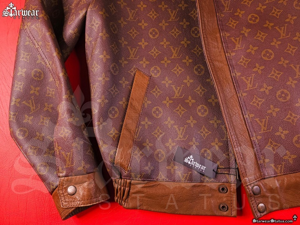 HOLY GRAIL Dapper Dan LV Leather Monogram Jacket | RUN DMC Jam Master ...