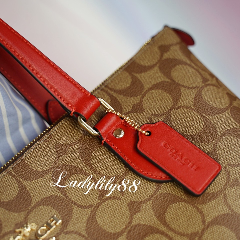 NWT Coach CH504 Gallery Tote In Signature Canvas Leather Print $378 | eBay