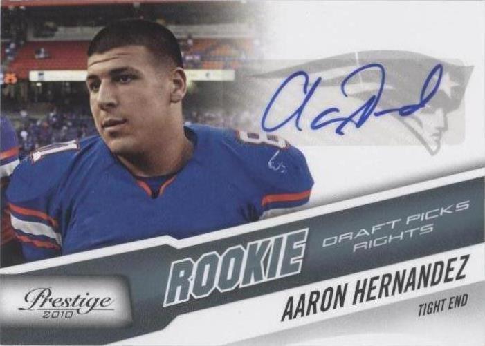 2010 Playoff Prestige - Rookie Aaron Hernandez #201 Rookie Draft Picks ...