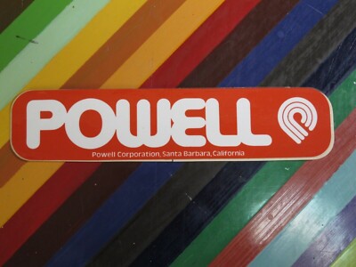 vtg 1970s Powell Peralta Full Size Orange logo skateboard sticker ...