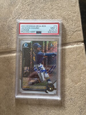 jackson chourio bowman 1st auto sighns full name. Old rare signature ...