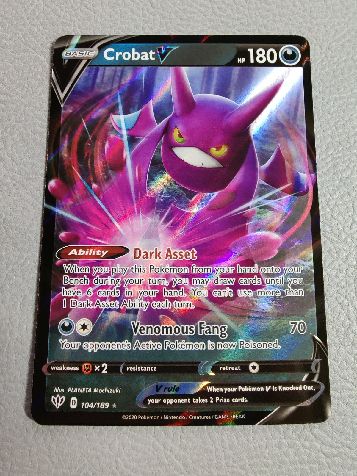 Crobat V | MINT | SWSH Darkness Ablaze 104/189 | Pokemon | eBay