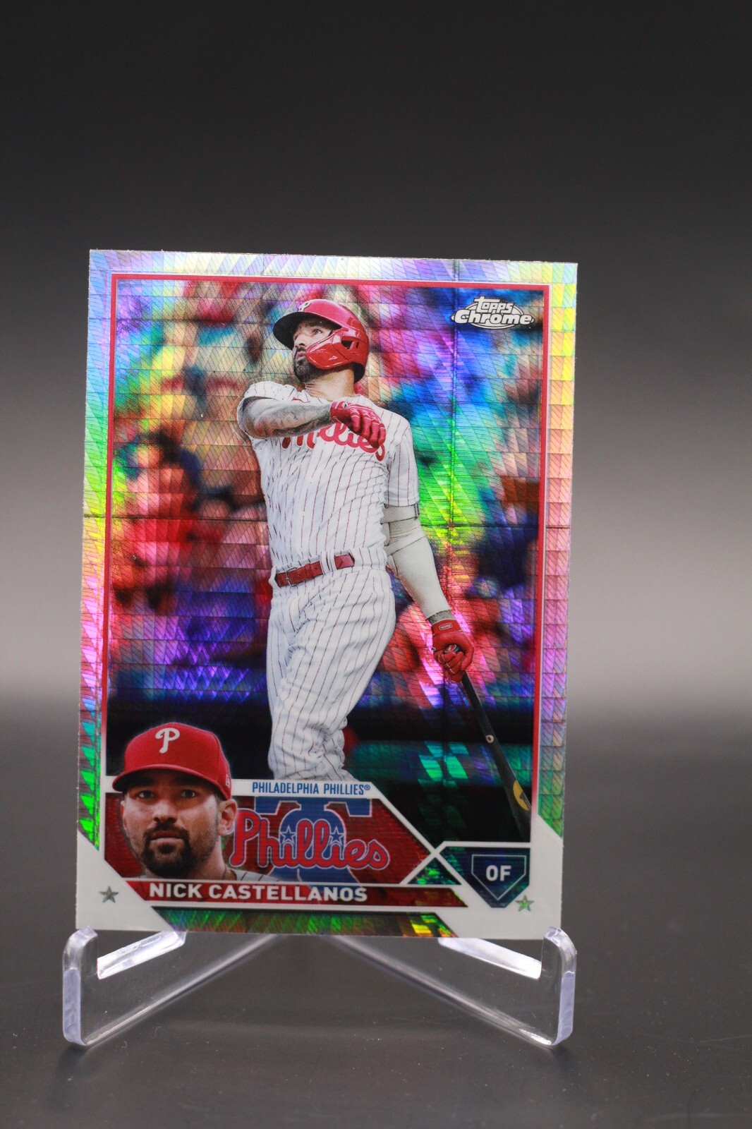 2023 Topps Chrome Prism Refractor Nick Castellanos #181 Philadelphia ...