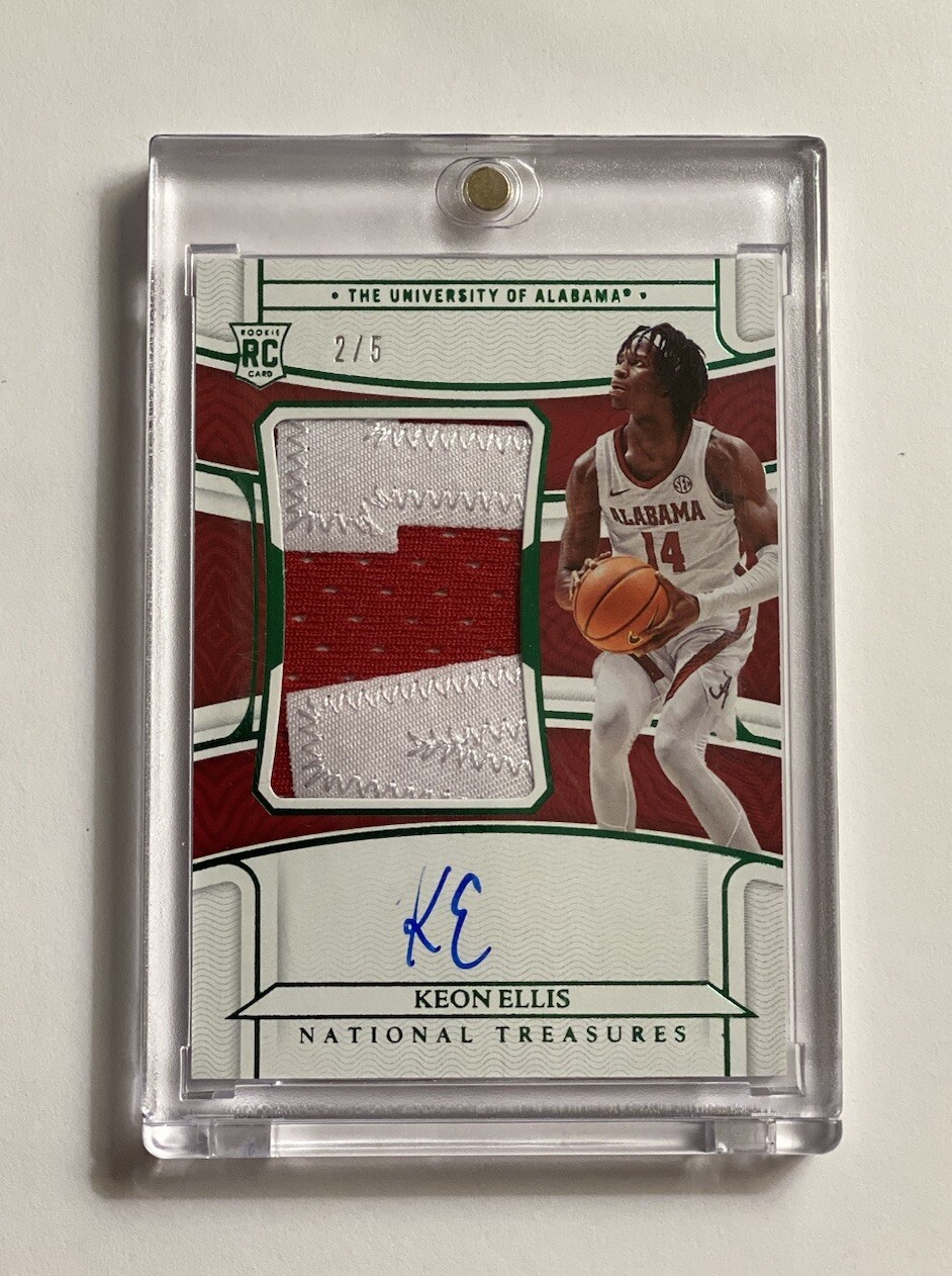 Keon Ellis 2022 National Treasures Collegiate #CG-KEL College Gear ...