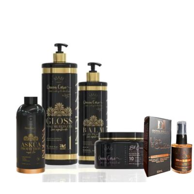 Kit 5 Itens Volume Reducer Donna Indiana Progressive Brush Hair Gloss ...