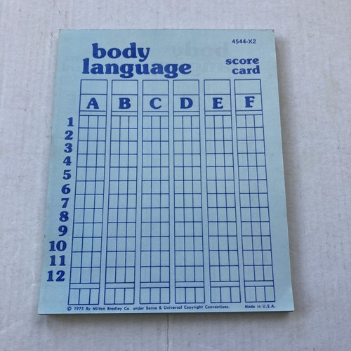 1975 Body Language Board Game Replacement OEM Score Pad | eBay