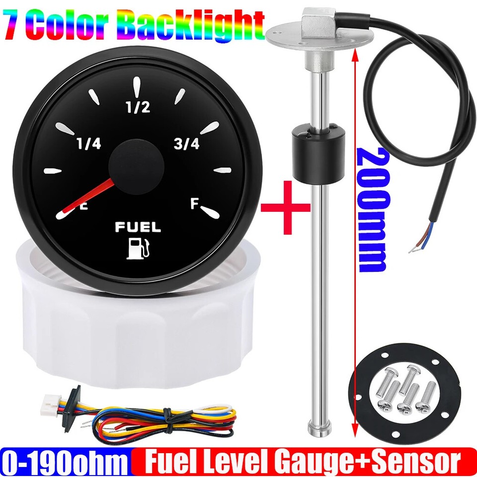 ohm Fuel Float Sensor Fuel Level Gauge Waterproof Oil Tank Meter ...