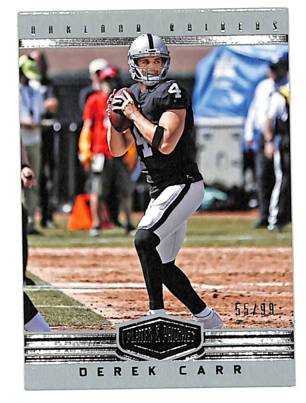 2017 Panini Plates & Patches #32 Derek Carr Card 55/99 Raiders | eBay