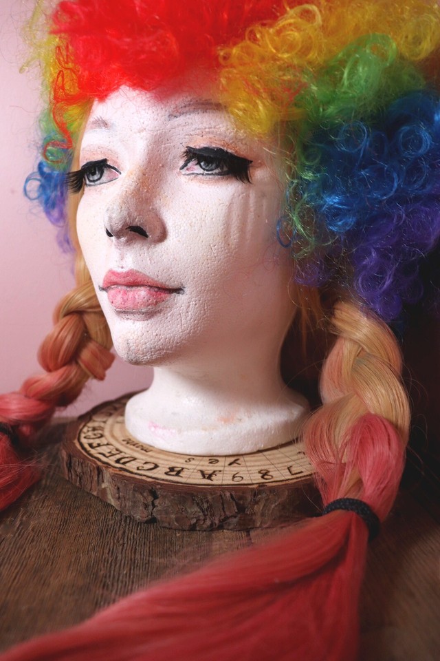 Tête en styromousse, création unique (fait main) OOAK Foam Head Unique ...