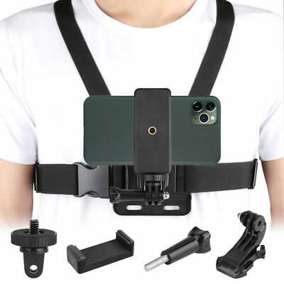 Chest Harness Body Strap Mount Accessories Adjustable for iPhone GoPro ...