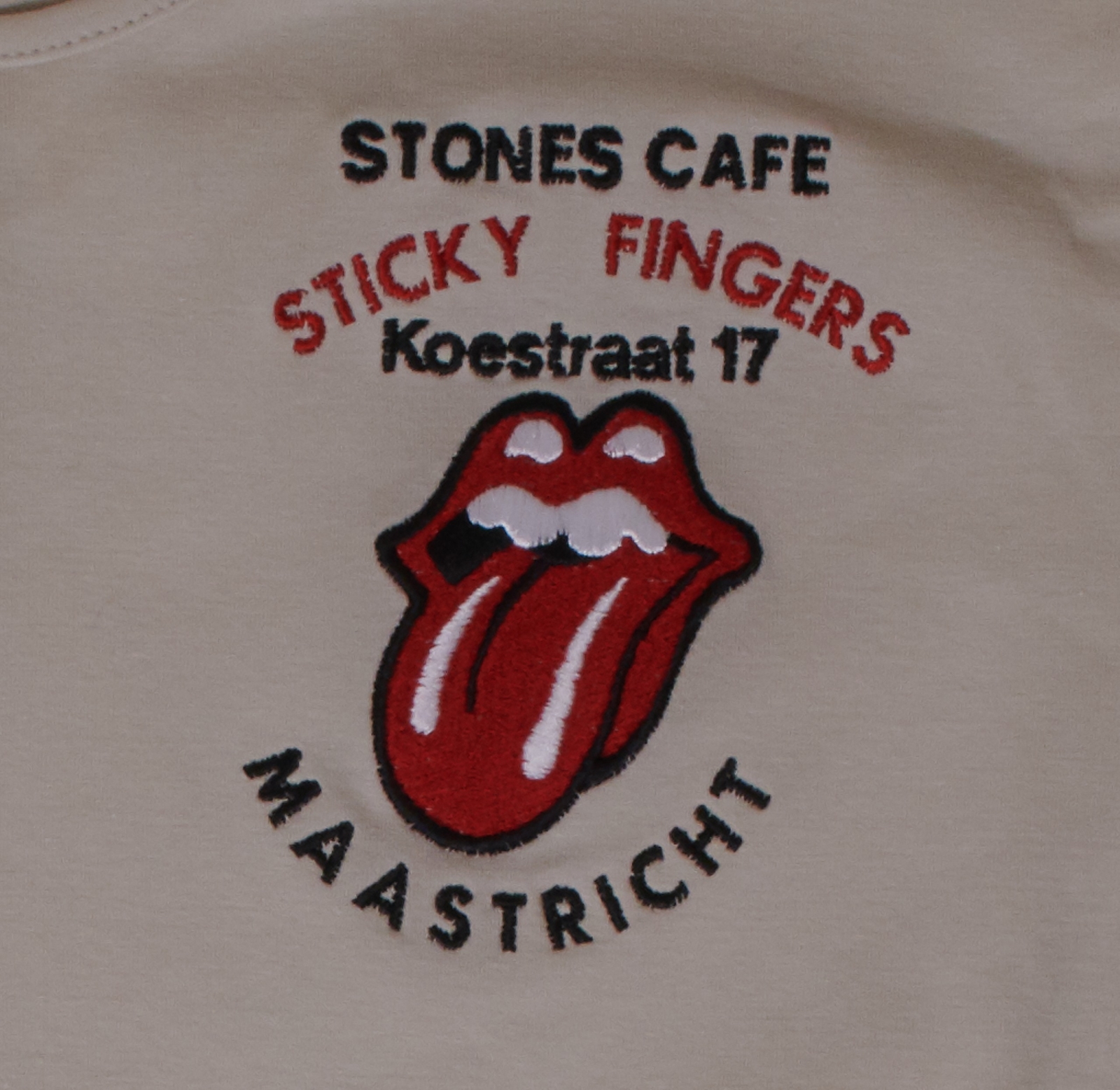 Rolling Stones T-Shirt Womens Med Stones Cafe Sticky Fingers Maastricht ...