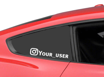 Personalized Instagram Sticker Vinyl Decal (x2) Car Window IG Username ...