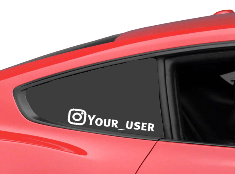 2x Personalized Instagram Sticker Vinyl Decal Car Window IG Username ...