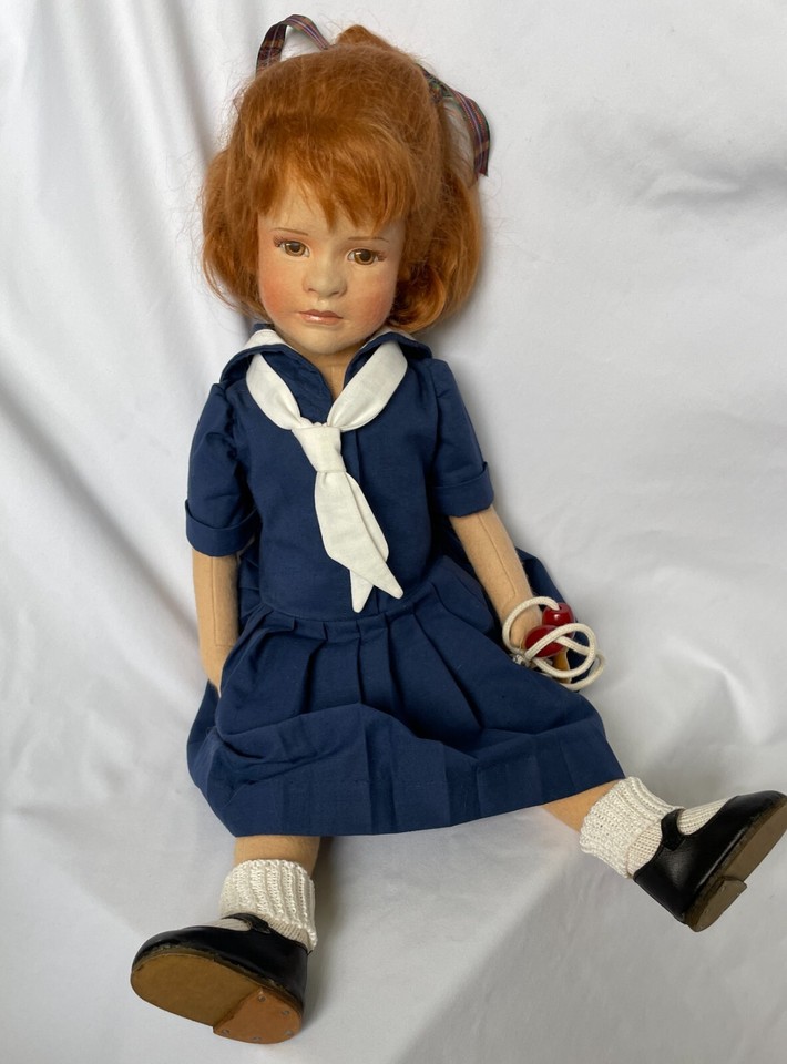 R. John Wright Doll LILLIAN 20" molded felt, fully jointed 1987 #256/ ...