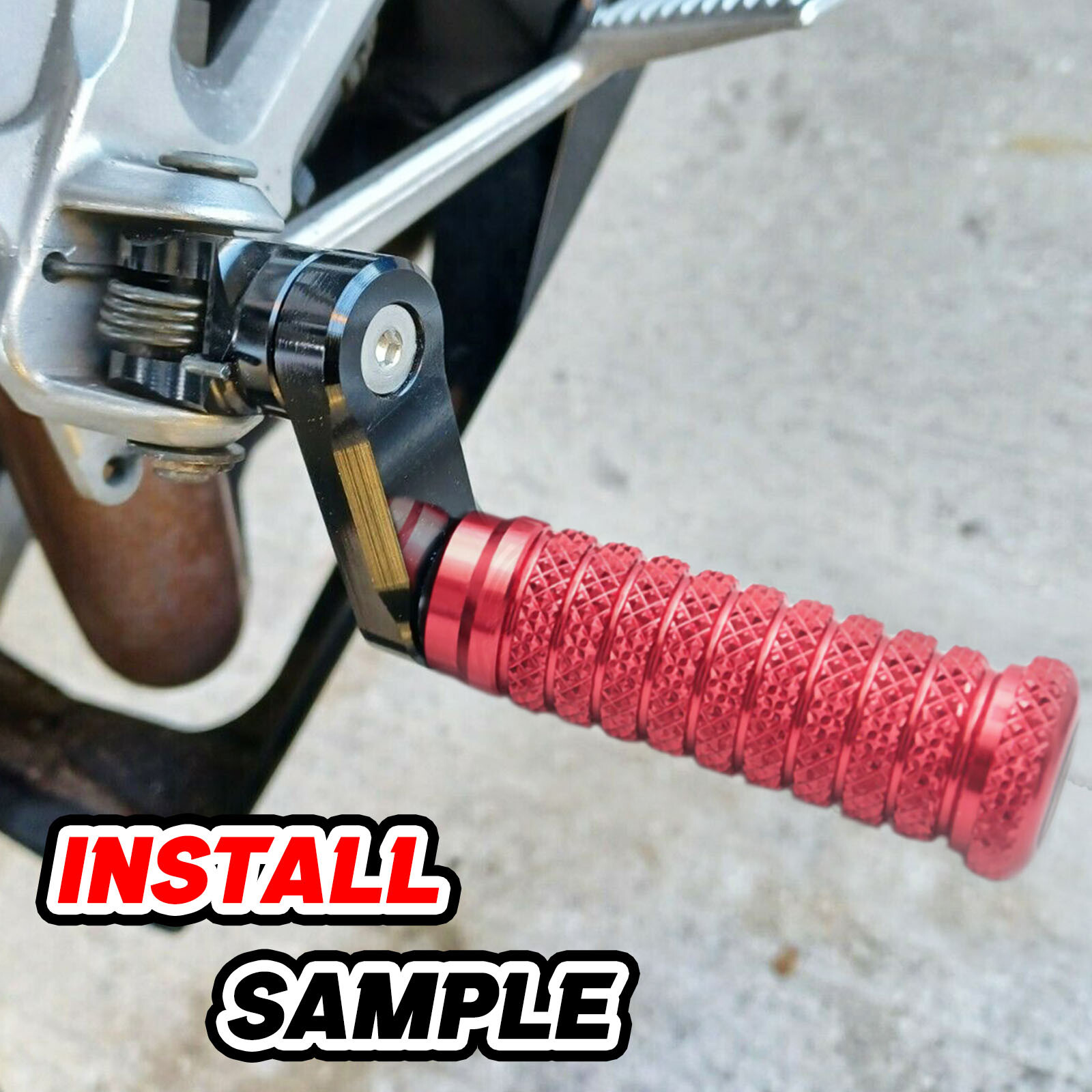 Red M-Grip Front 1.5" Extended Foot Pegs For Razor MX350 MX400 MX500 ...