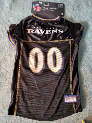 BALTIMORE RAVENS PET JERSEY L BLACK MESH NFL FOOTBALL DOG PETS FIRST ...