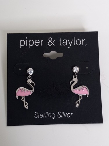 925 Sterling Silver Flamingo Dangle/Drop Earrings Piper & Taylor | eBay