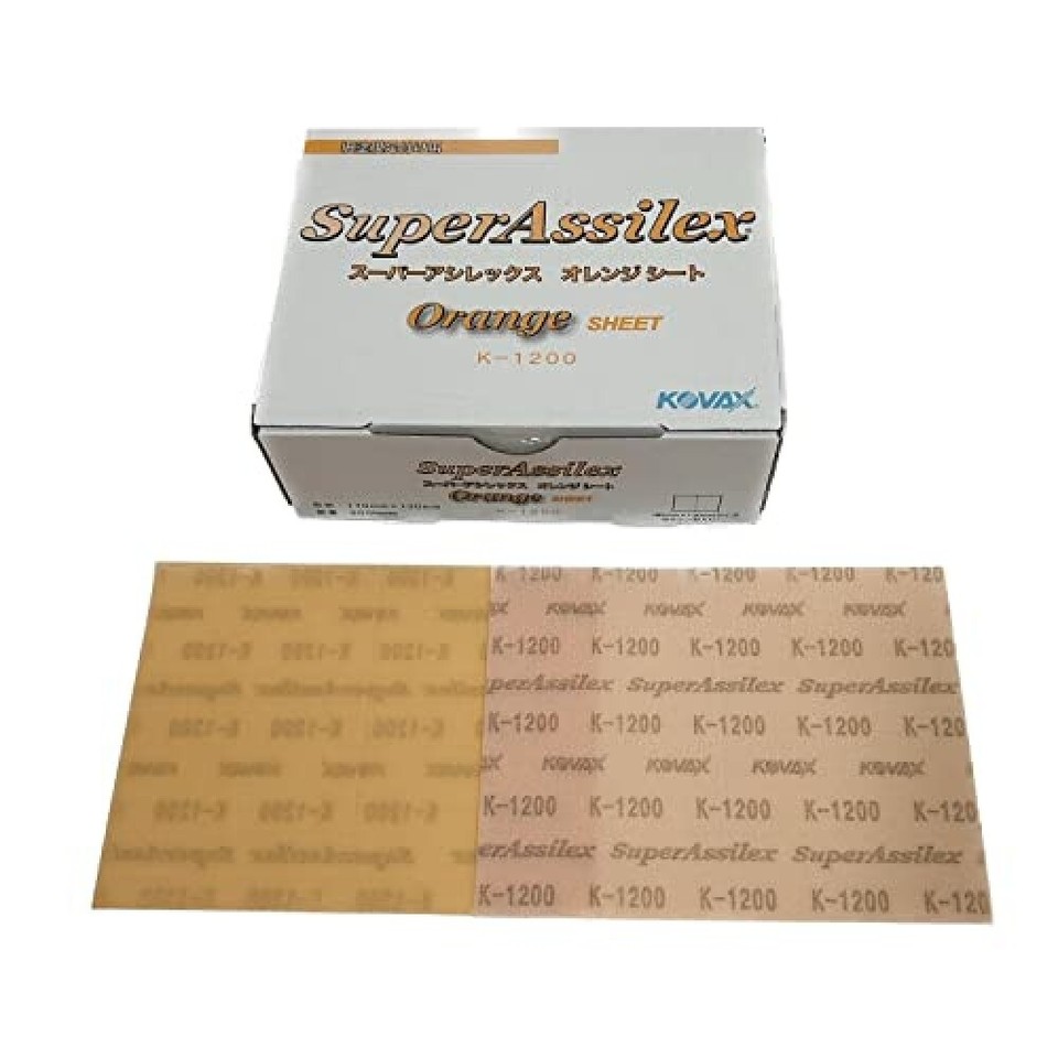 KOVAX K-1200 Super Assilex Orange 170x130mm Sand Paper | 50 Sheets ...