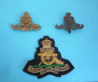 Vintage Royal Artillery Cloth & Cap Badges ‘Ubique Quo Fas Et Gloria ...