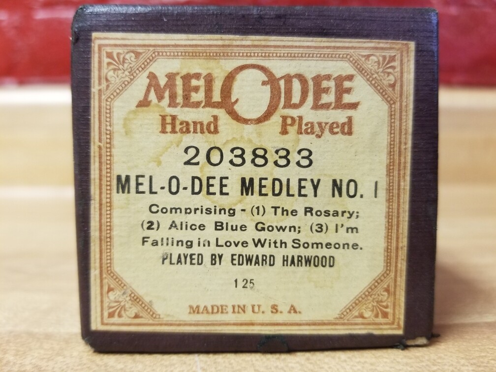 Melodee Music Roll 203833 - Mel-O-Dee Medley No. 1 - Player Piano Roll ...