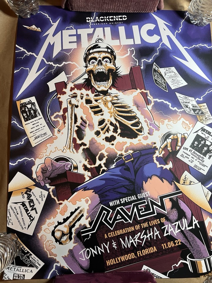 Blackened Metallica Celebration Poster Hollywood Florida | eBay