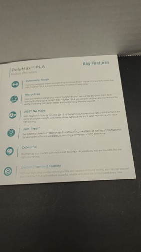 Polymaker PolyMax PLA 2.85mm Spool. 750 Grams True Orange | eBay