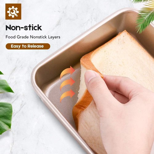Deep Baking Pans for Oven Tray Cake Sheets Set of 3 Nonstick Rectangle ...