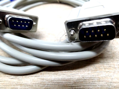 3M 9 way D plug to 9 way D plug cable male fully wired serial lead ...