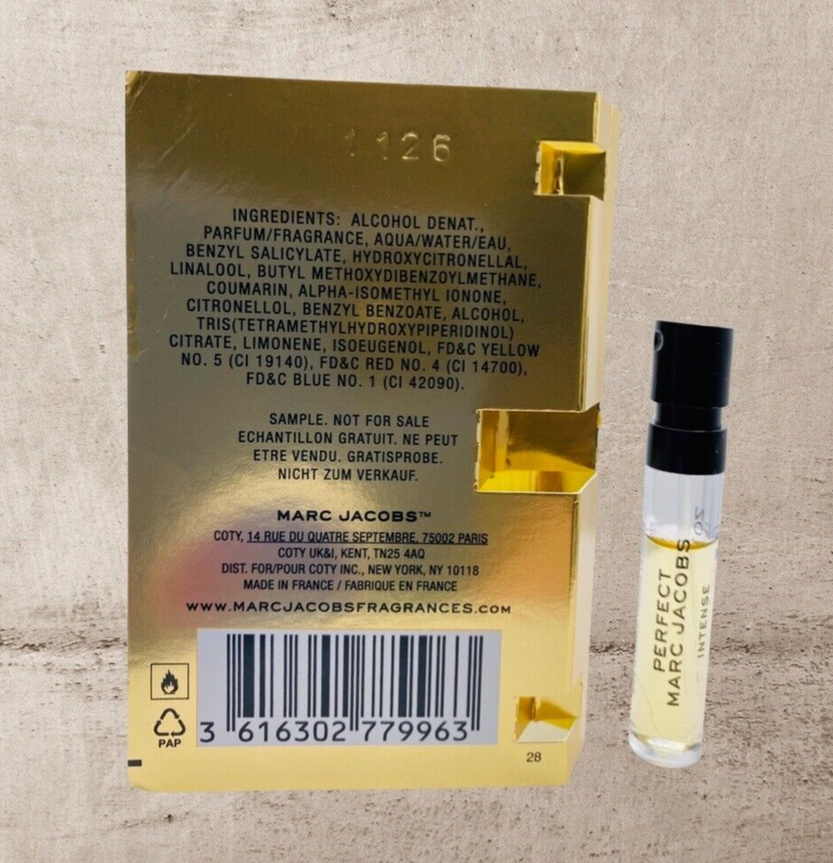 Perfect Intense By MARC JACOBS FOR WOMEN Eau De Parfum Sample Size Vial ...
